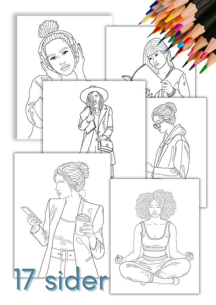 Fargelegging for voksne | 17 sider fargelegging | PDF og PNG utskrift ...